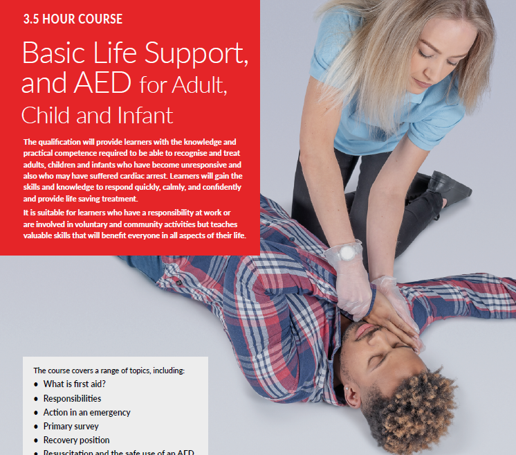 L3 Basic Life Support and the safe use of an AED